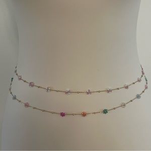 Jewelry | Gold Plated Water Droplet Floral Waist Chain | Poshmark